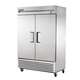 True T-49DT-HC 49 Cu.Ft Stainless 2 Door Reach In Cooler Freezer Combo