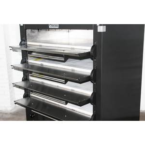 Peerless Ovens 2348P 4 Deck Gas 8 Pan Commercial Pizza Oven w/ Pizza Stones