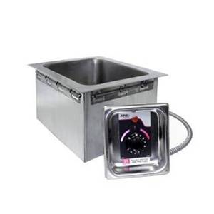 APW Wyott HFW-43D 4/3 Sized Well Hot Food Unit Drop-In Top Mount w/ Drain