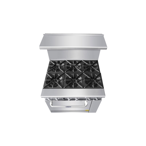 Atosa AGR-6B CookRite 36" (6) 32,000 btu Burner Gas Range w/ Oven