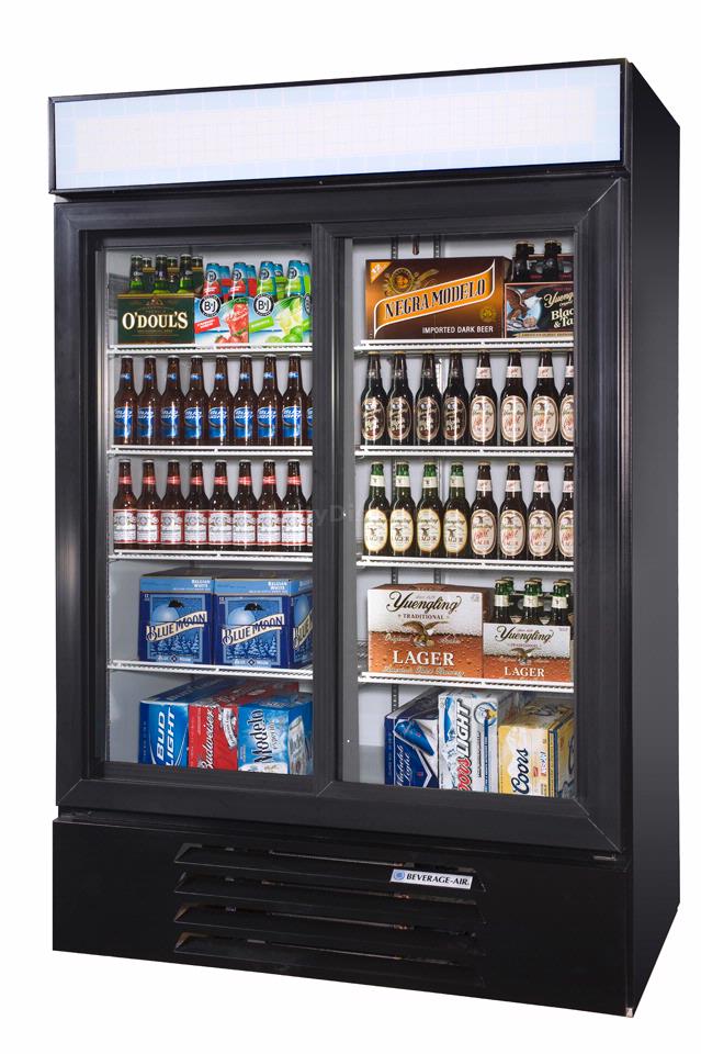 Beverage Air LV45-1-*-LED 47 CuFt LumaVue Sliding Door Reach-In Cooler ...