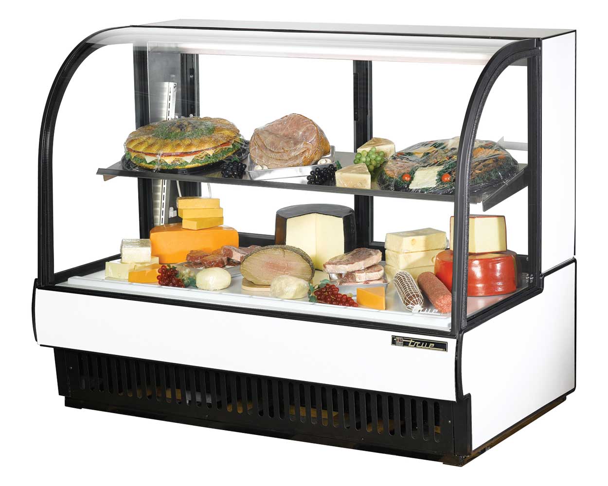 True TCGR-59-CD 60" Wide Curved Glass Refrigerated Deli Case