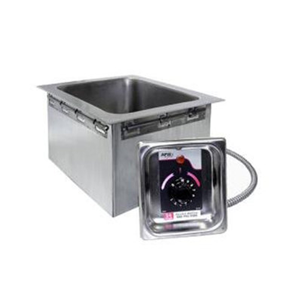 APW Wyott HFW-43D 4/3 Sized Well Hot Food Unit Drop-In Top Mount w/ Drain