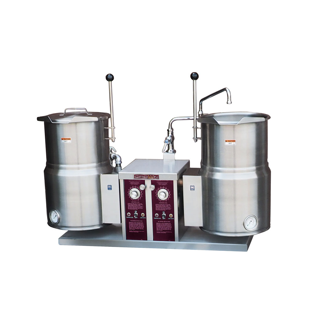Crown Steam EC-6TW-2 6 Gallon Electric Countertop 2/3 Jacket Twin ...
