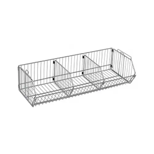 Quantum Food Service 2036BC 36x20x9 Chrome Plated Modular Wire Stacking Basket