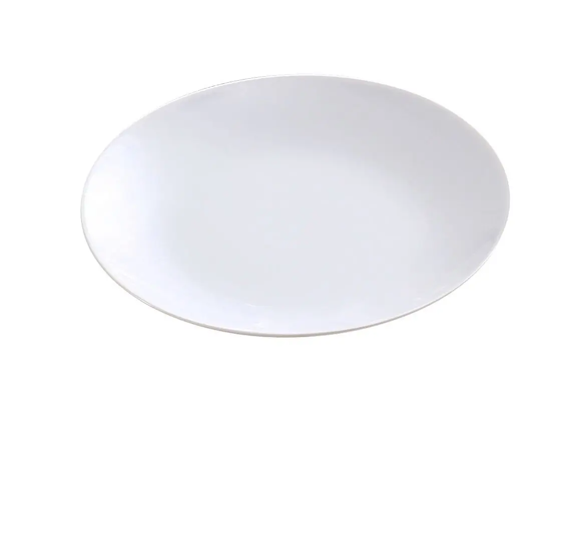 Yanco China AC-12-C Abco Super White Porcelain 12" Dia. Coupe Plate - 1 Doz