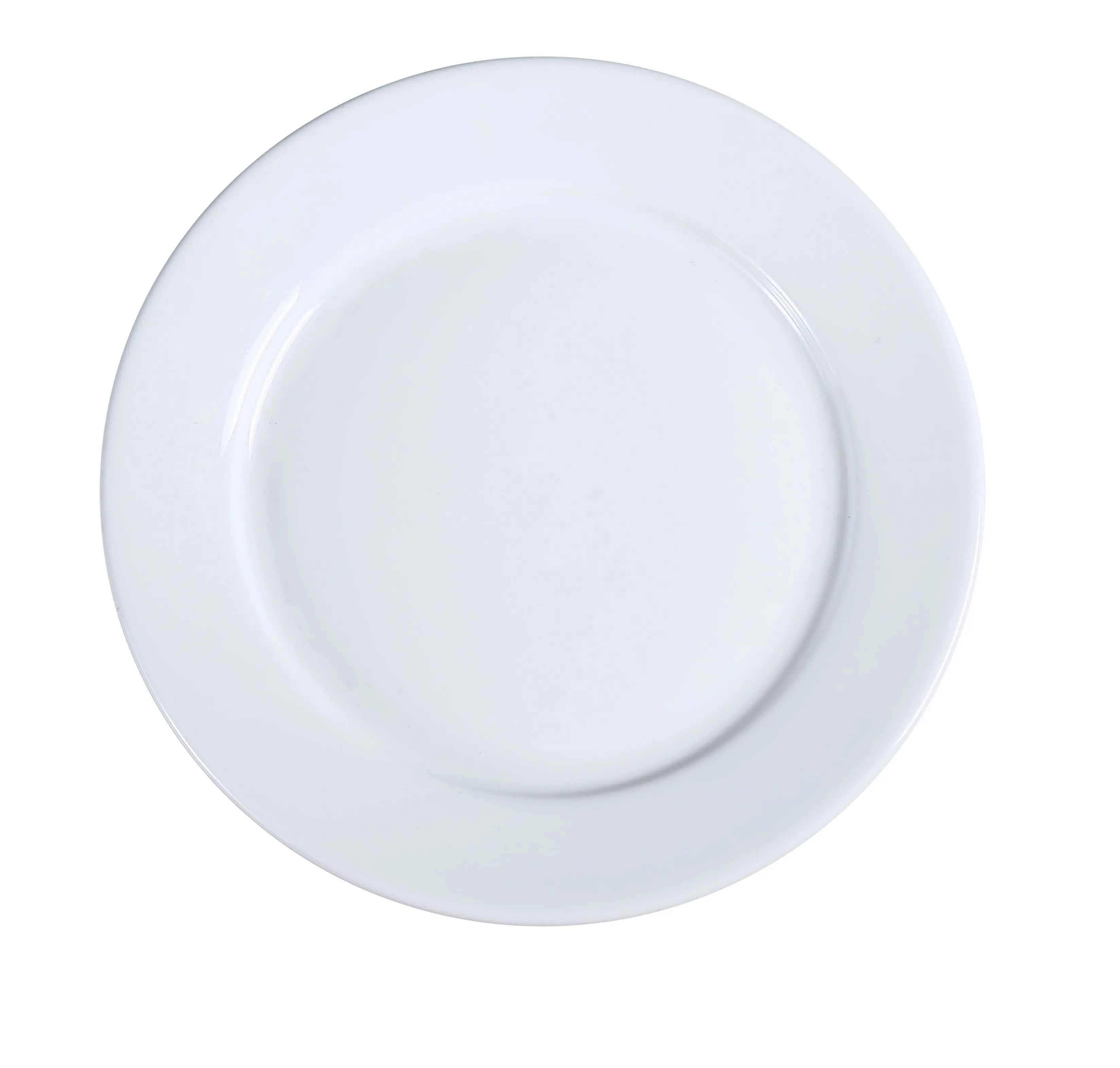 Yanco China AC-25 Abco Super White Porcelain 14" dia. Wide Rim Plate ...