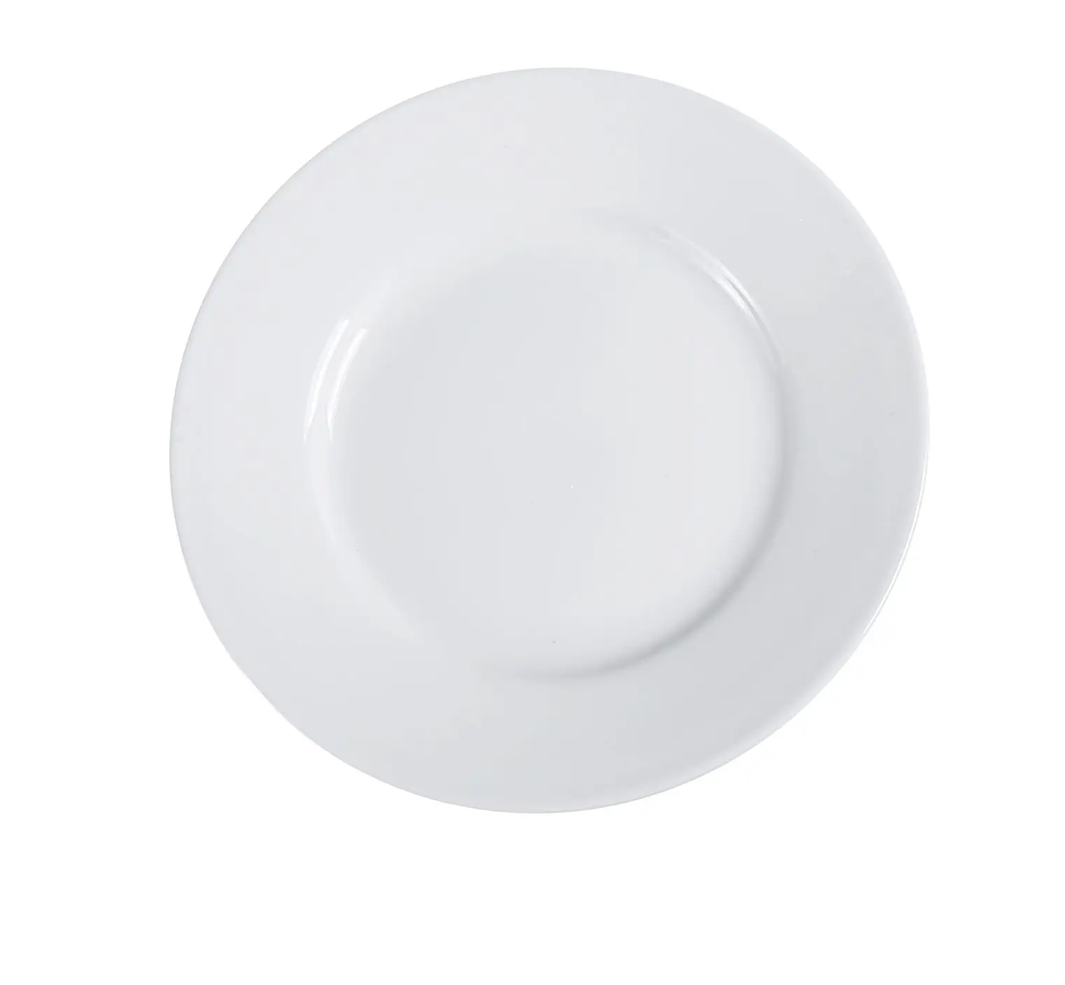 Yanco China AC-6 Abco Super White Porcelain 6.25" Rolled Edge Plate - 3 Doz