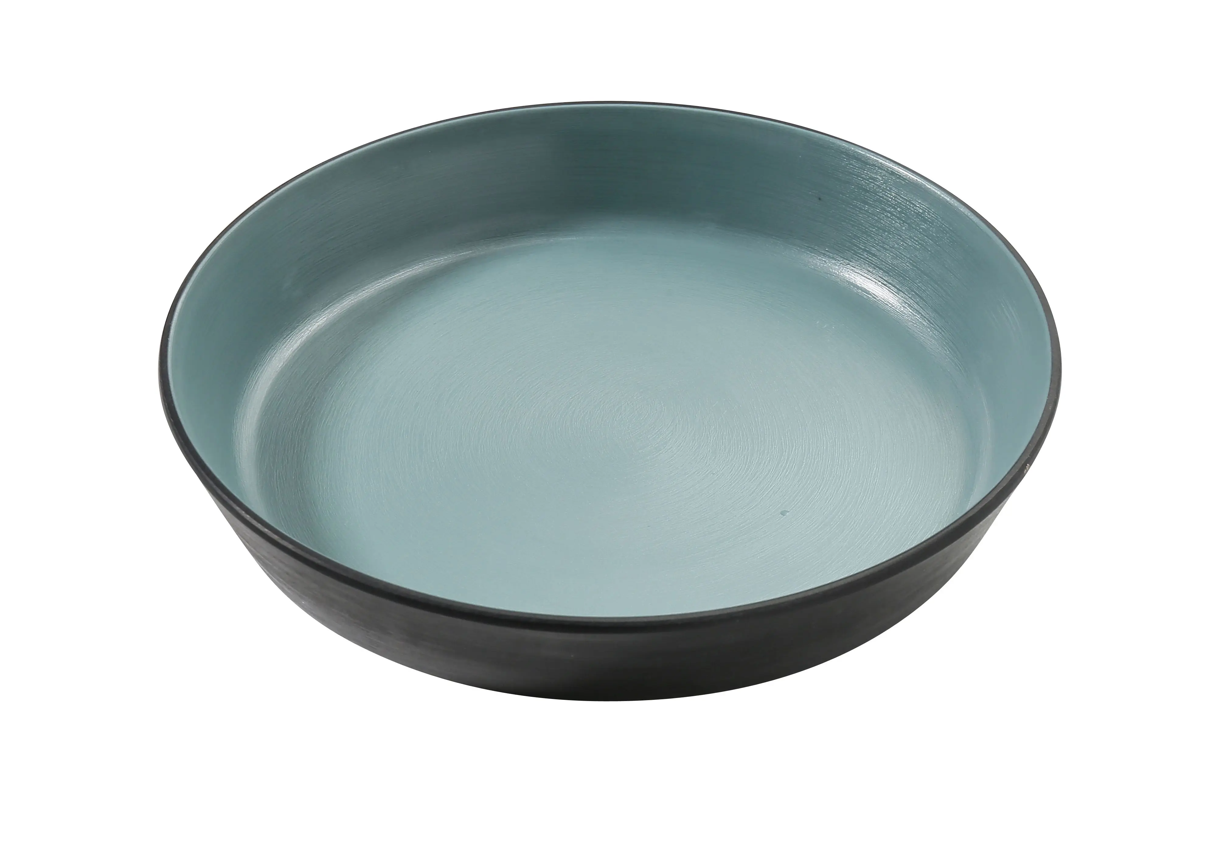 Yanco China BM-506TL Birmingham Teal & Gray Melamine 12 oz. Deep Dish ...