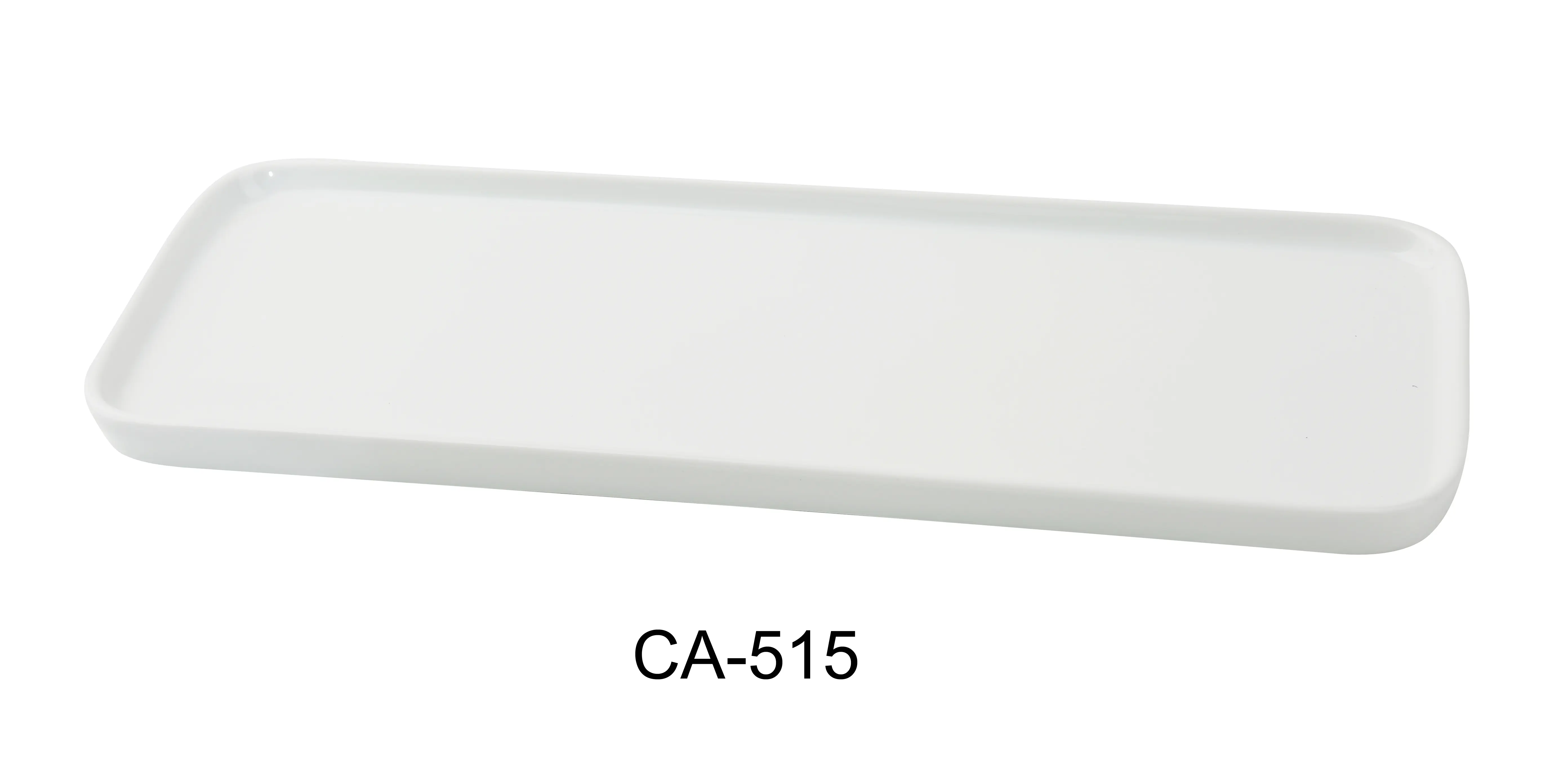 Yanco China CA-515 Cambria White Porcelain w/ Aluminum 15.8" x 5.5 ...