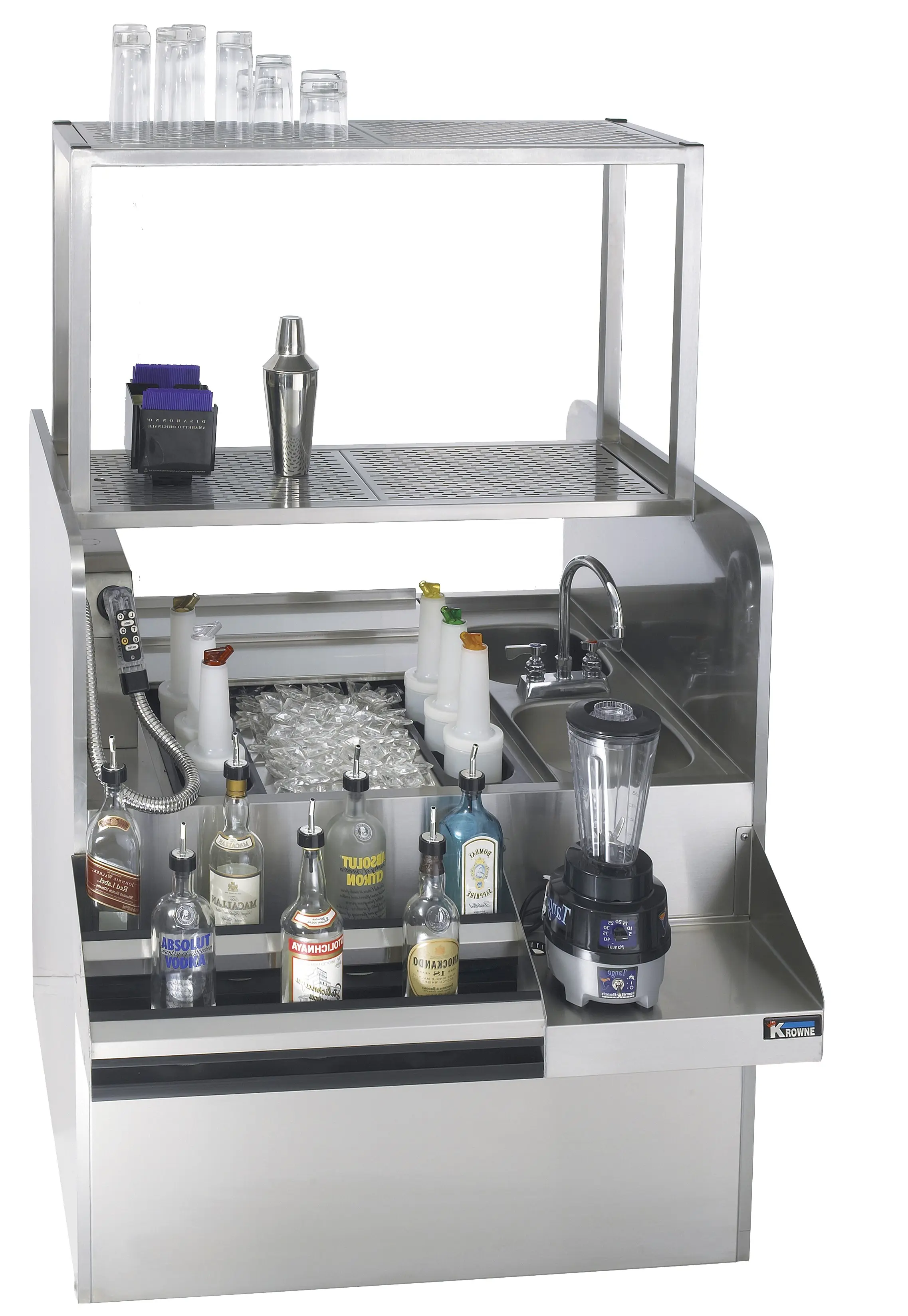 Krowne KRPT-54BLP-10 Royal Series 54"W Underbar Pass-thru IceBin/Cocktail Station