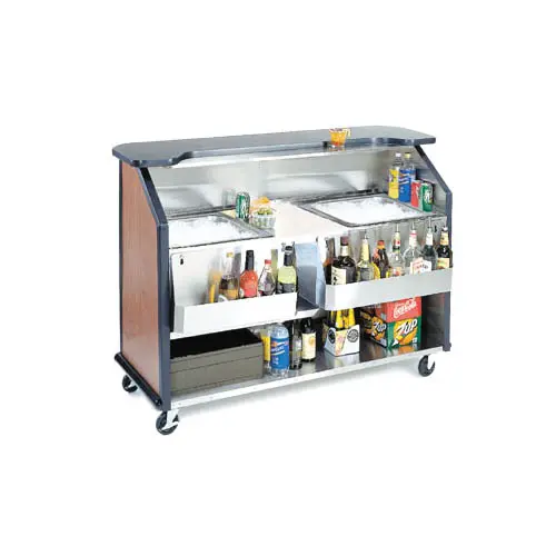 Lakeside 76886 63-7/8"Wx27-1/2"Dx46-1/2"H Portable Bar w/ (2) 40lb Ice Bins