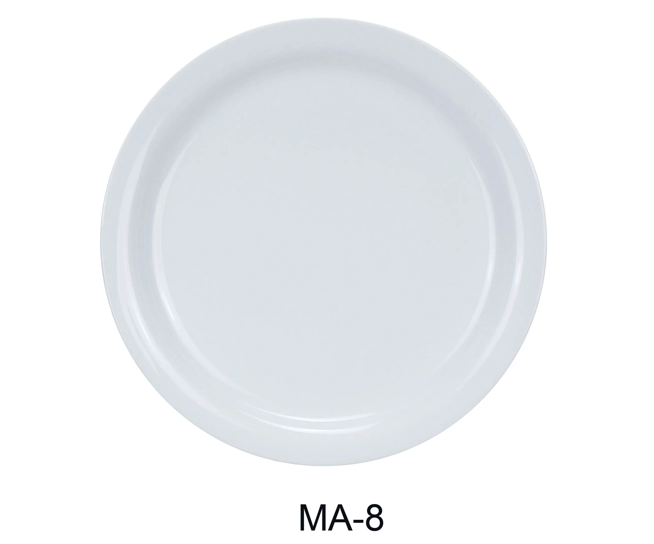 Yanco China MA-8 Mayor Super White Porcelain 9" dia. Narrow Rim Plate ...