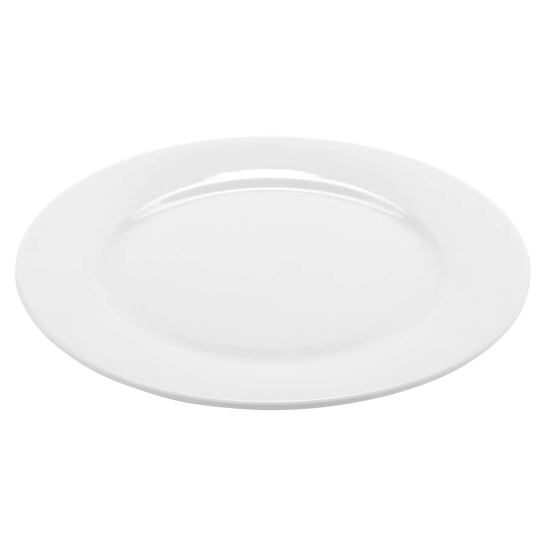 GET PA1101902724 Corona Actualite Bright White Porcelain 10.5" dia. Plate