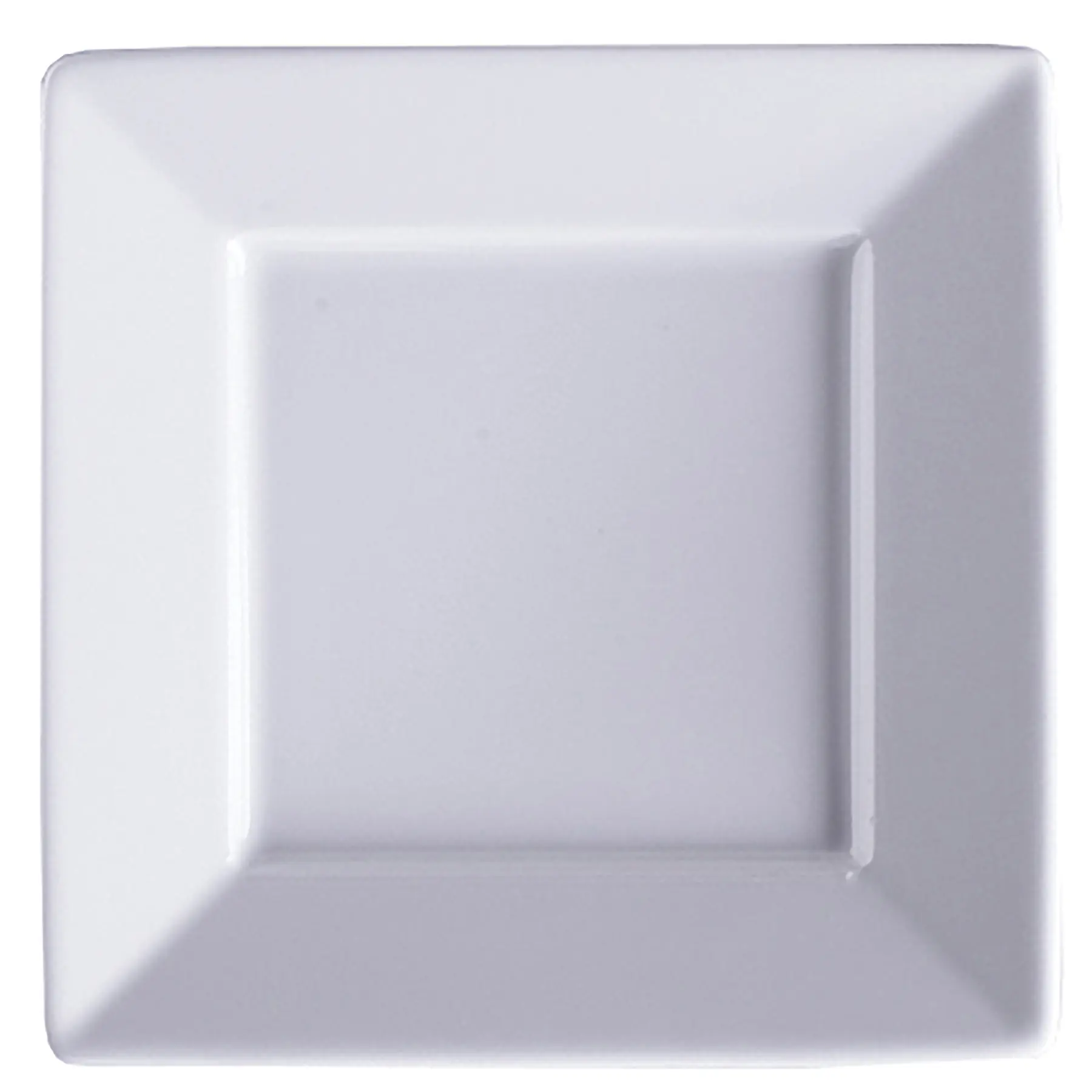 G.E.T. PA1101972424 Corona Zen Bright White Porcelain 10.6" Square Plate - 2 Doz