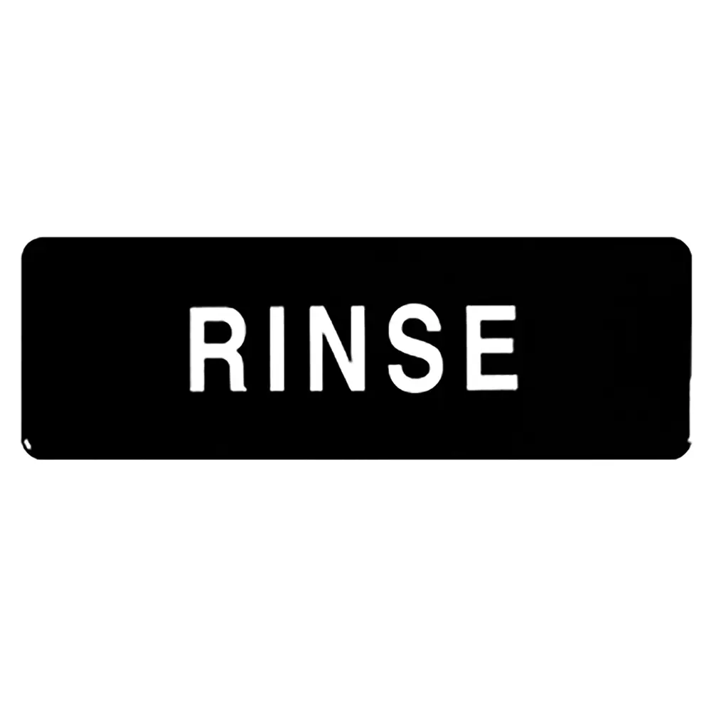 Thunder Group PLIS9339BK 9" x 3" "Rinse" Information Symbol Sign