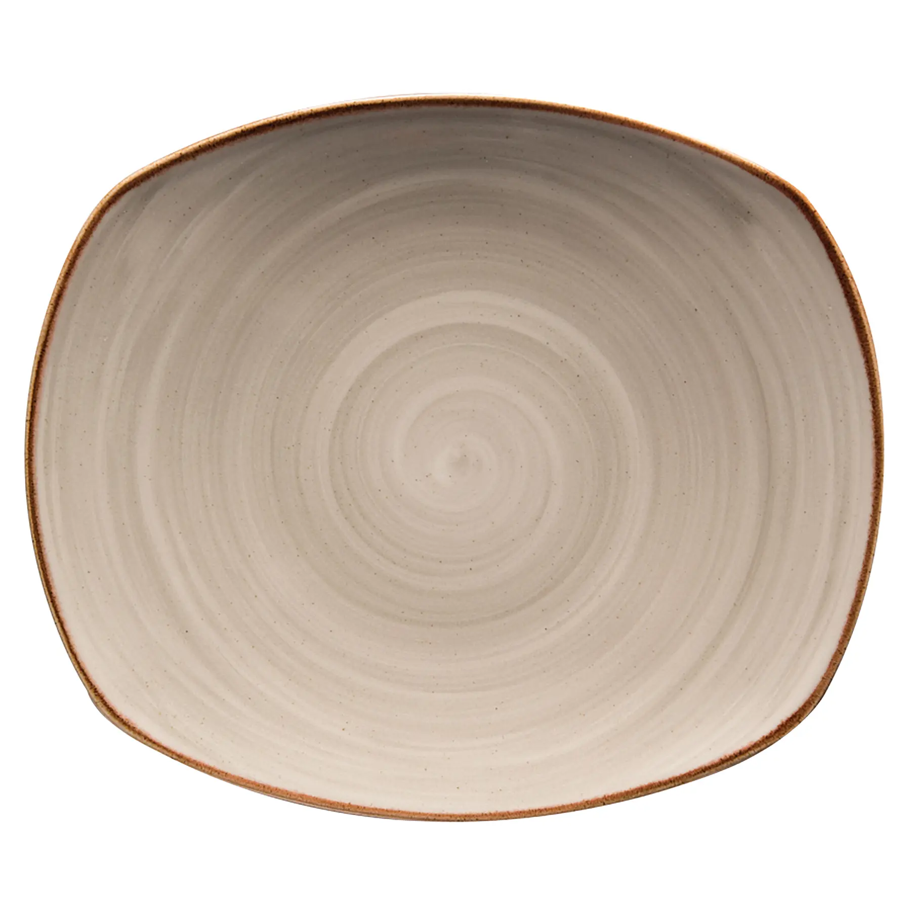 GET PP1607722024 Corona Artisan Grey Porcelain 7.5" dia. Rolled Edge Plate
