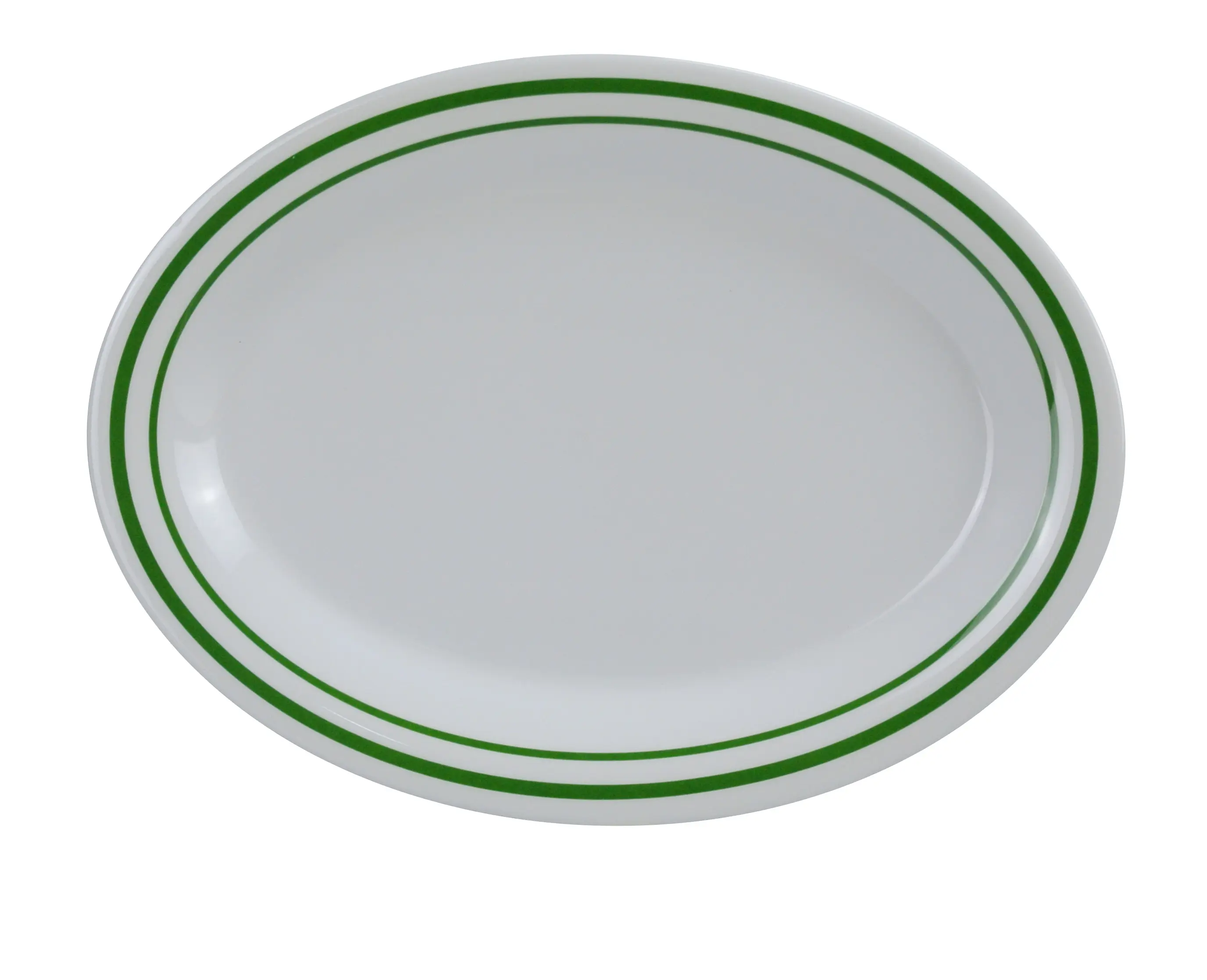 Yanco China PT-216 Pine Tree Green/Beige Melamine 16" x 12" Oval ...