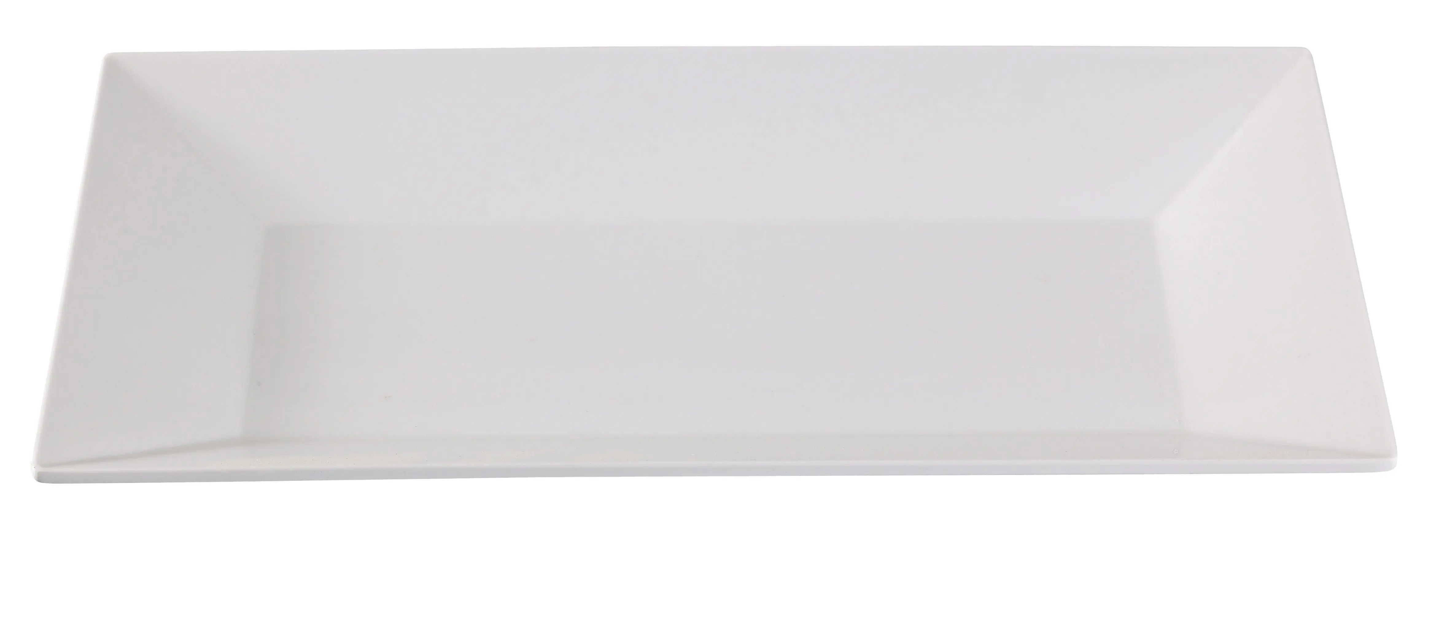 Yanco China RM-210 Rome White Melamine 10" x 6" Rectangular Plate - 2 Doz
