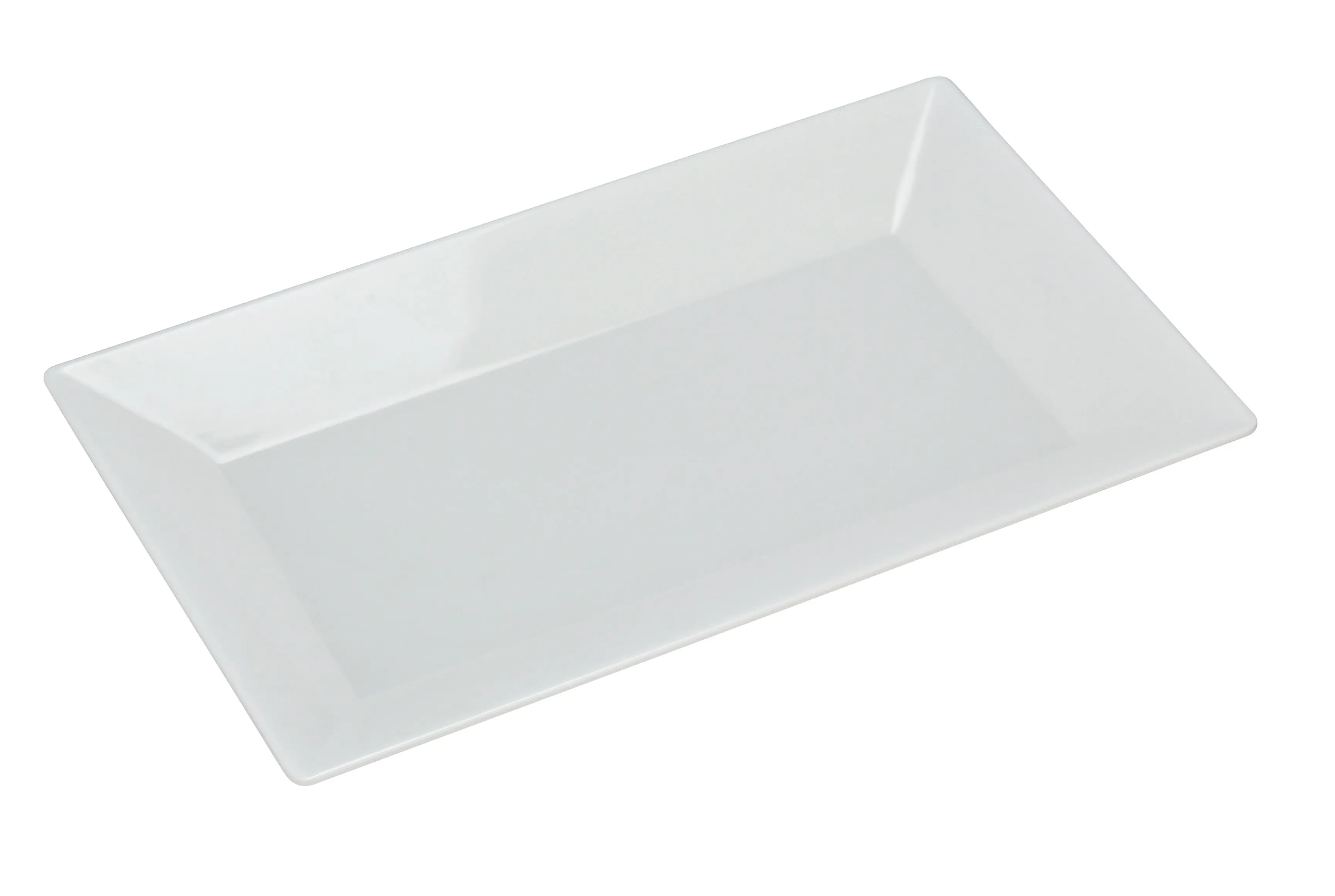 Yanco China RM-212 Rome White Melamine 12" x 7.5" Rectangular Plate - 2 Doz