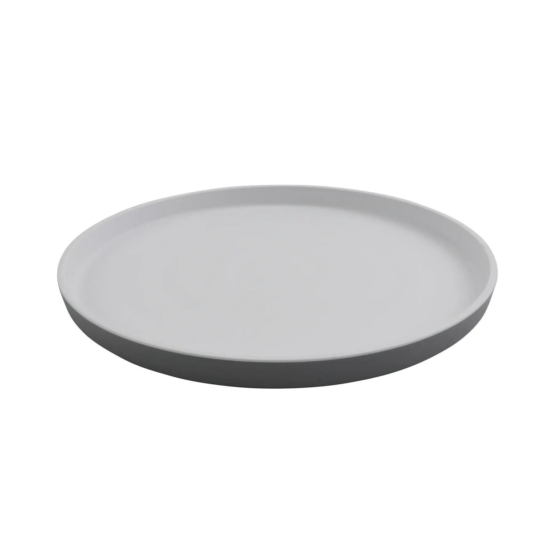 GET RP-11-WM/GRM Roca White/Gray Melamine 11" dia. Dinner Plate - 1 Doz