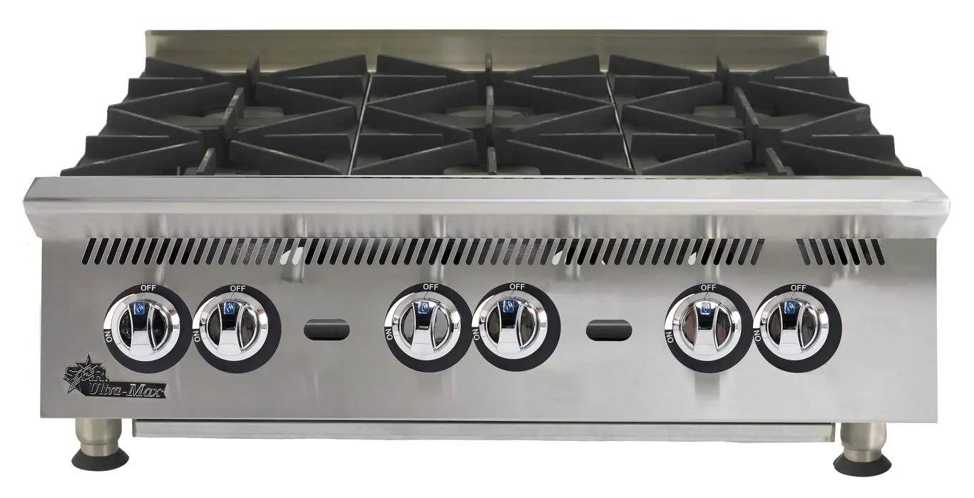 Star 806HA Ultra-Max 36" (6) Burner Countertop Gas Hot Plate