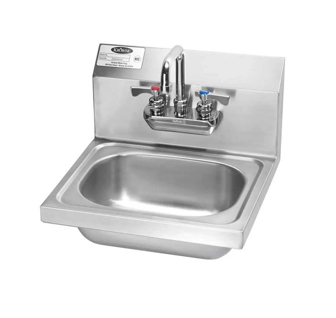 Krowne HS-22 16" Wide Hand Sink w/ 3.5" Heavy Duty Gooseneck Spout Faucet