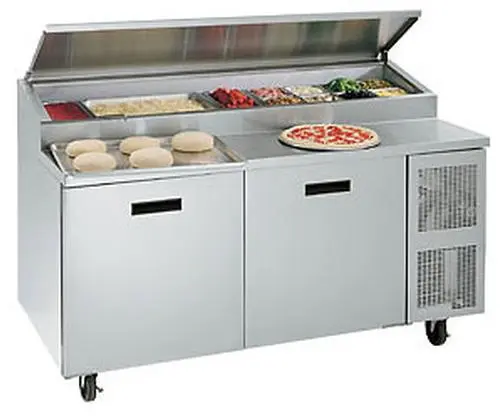 Randell 8268N-290-PCB 68in Wide Two Door Pizza Prep Table w/ Cutting Board