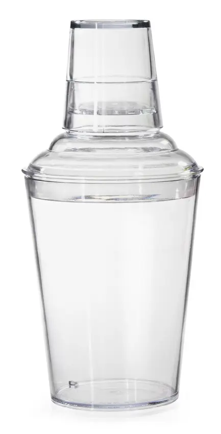 GET SH-175-1-CL 2 Dozen - 17.5 oz SAN 3pc Cocktail Shaker Set - Clear