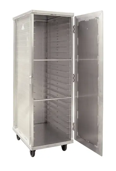 New Age 97718 Full Height Mobile Enclosed Pan Rack Holds (20) 18"x26" Pans