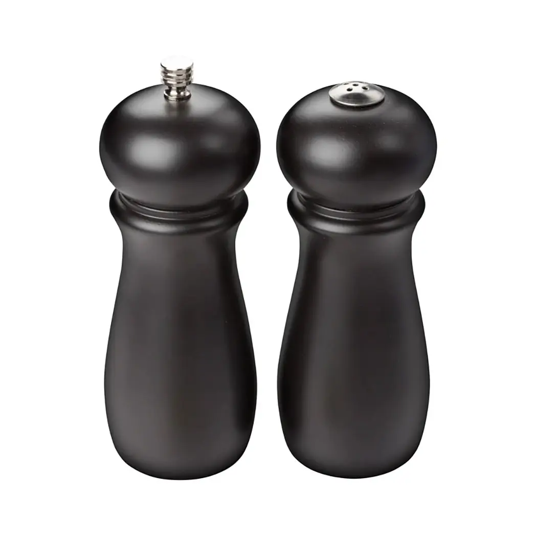 Winco SP-612 Salt & Pepper Mill Grinder Set Black | ACityDiscount