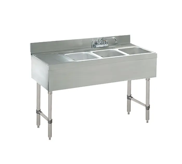 Advance Tabco CRB-43L 3 Comp S/S Underbar Hand Sink w/ Faucet, 9" Left ...