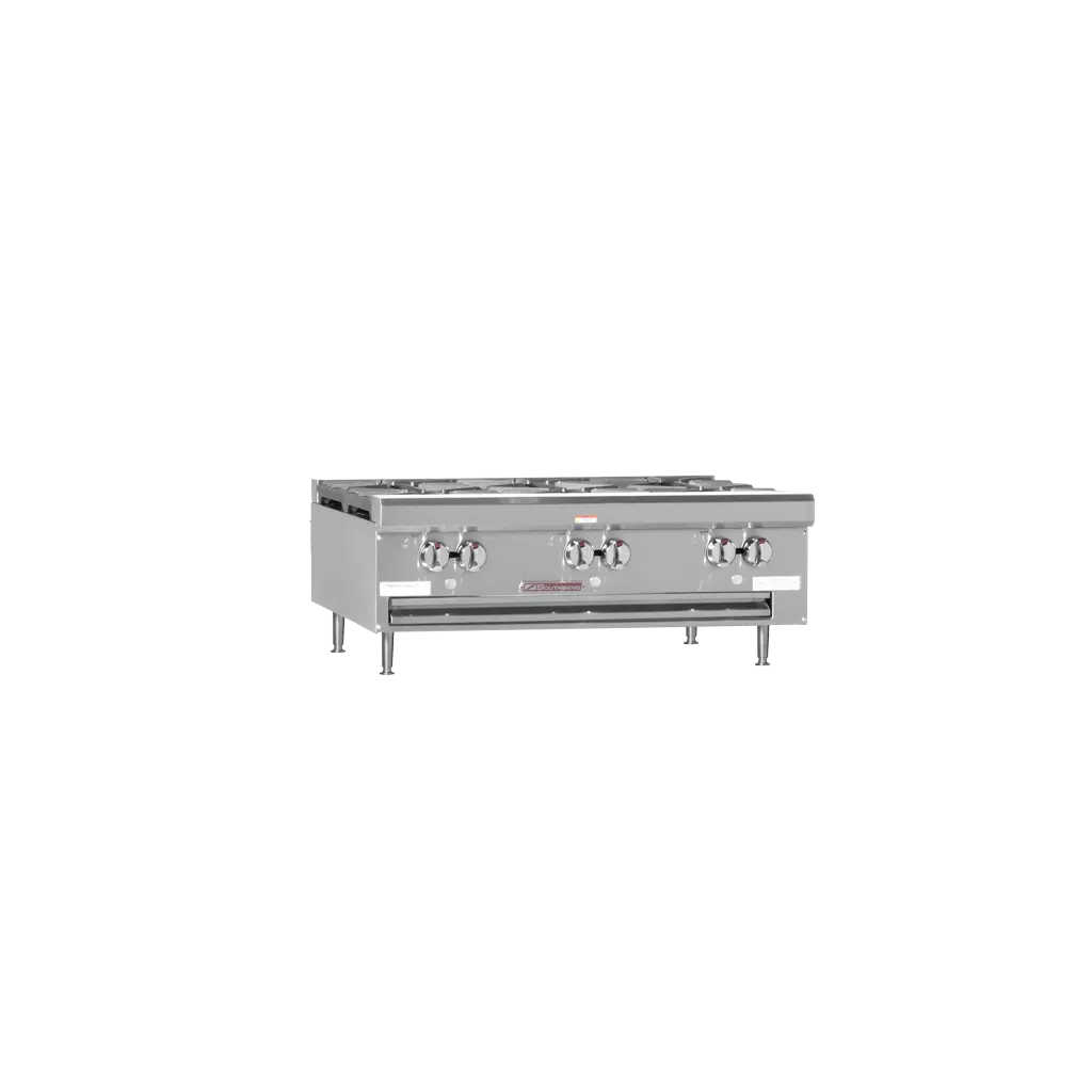 Southbend HDO-36 36" Countertop Gas Hotplate with (6) 33,000 BTU Burners