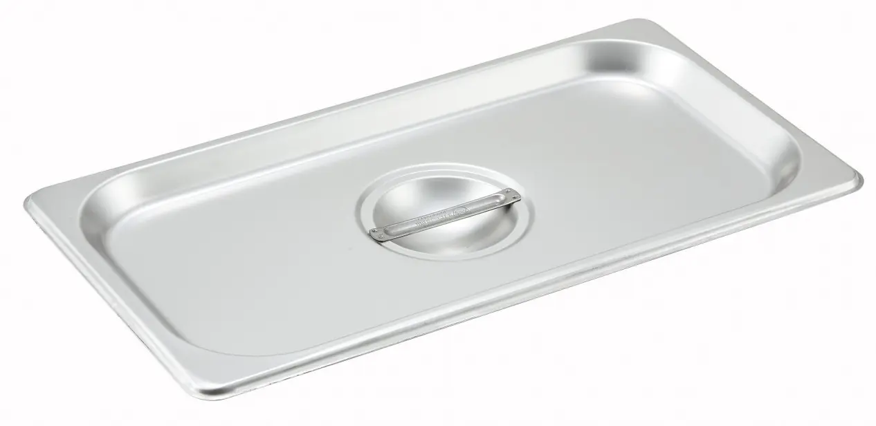 Winco SPSCN 1/9 Size Stainless Steel Solid Steam Table Pan Cover