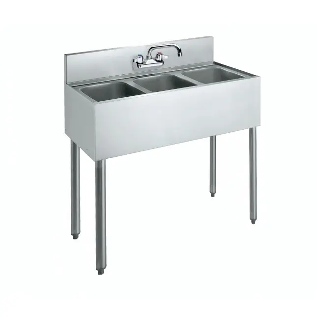 Krowne CS-1836 36" Three Compartment Convenience Store Sink
