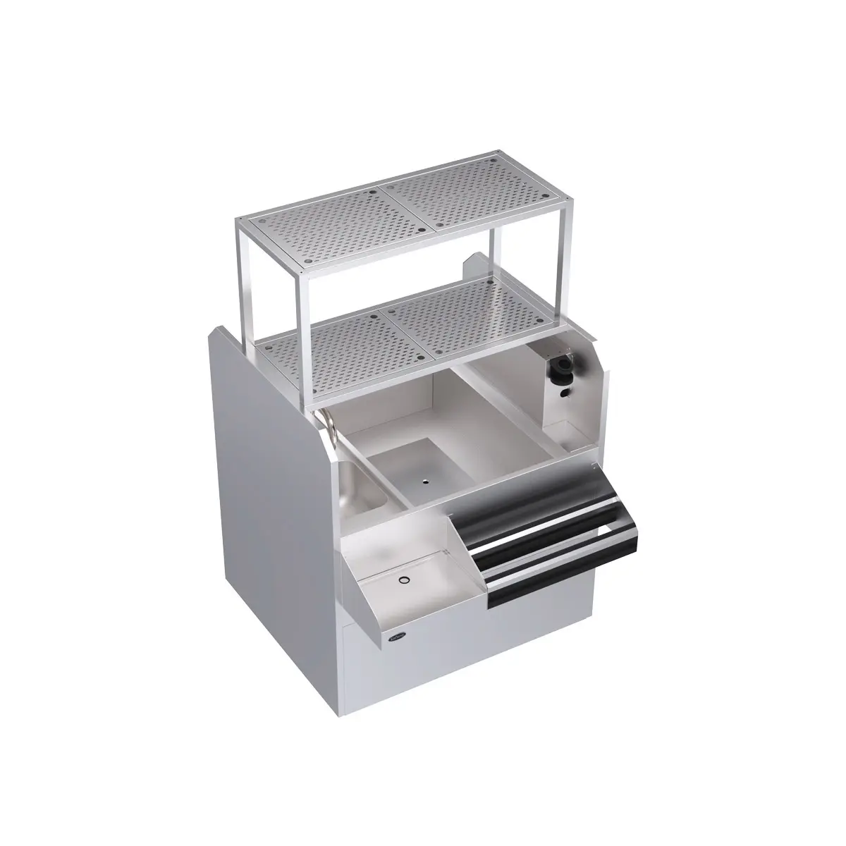 Krowne KRPT-42RP-10 Royal Series 42"W Underbar Pass-thru IceBin/Cocktail Station