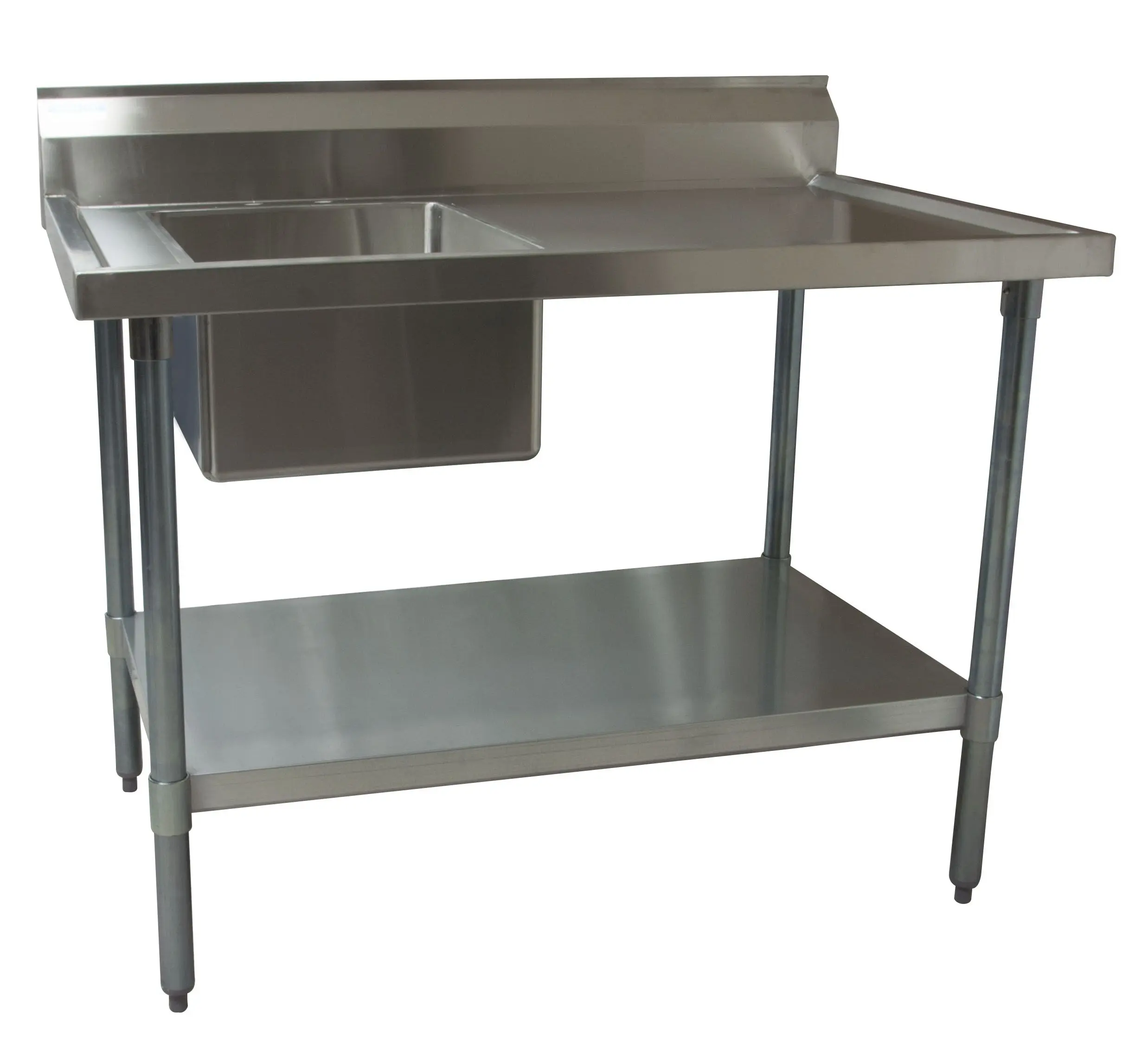 BK Resources BKMPT-3072G-L 72"Wx30"D Stainless Steel Prep Table w/ Left ...