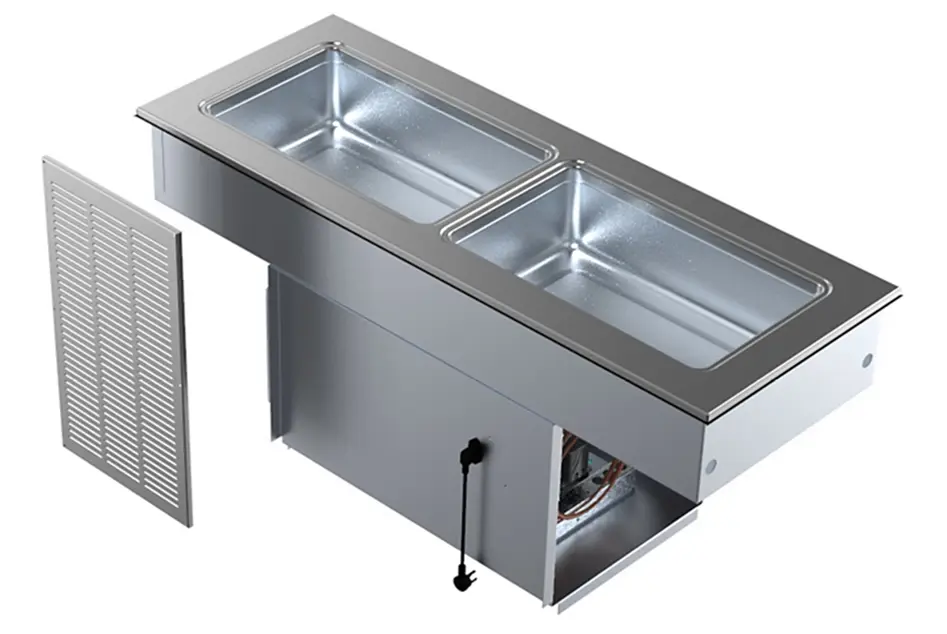 Delfield 8148-EFNP 48" LiquiTec Slim Line Drop-In Cool Food Unit, 2-Pan ...