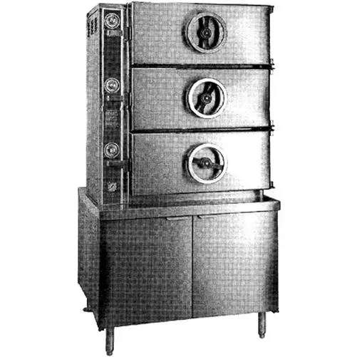 Crown Steam GC-2S 36" (2) Compartment Gas Heated Broiler Pressure Steamer