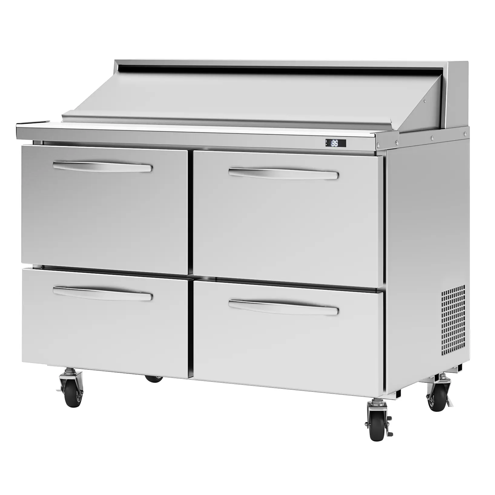 Turbo Air PST-48-D4-N PRO Series 48" Sandwich Prep Cooler w/ 4 Drawers
