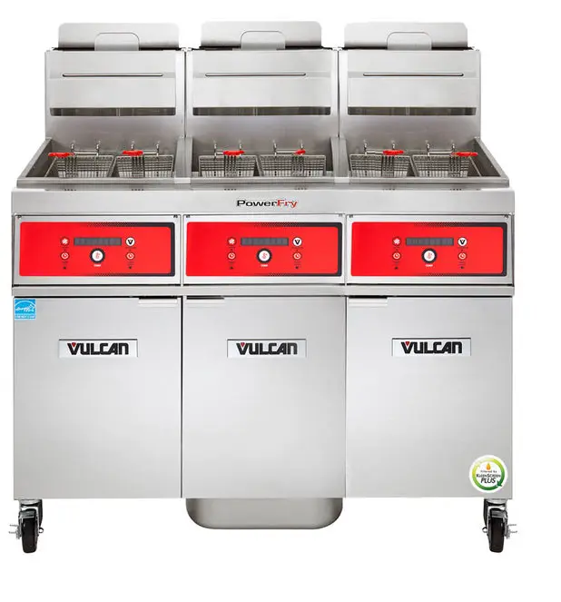 Vulcan 3TR85CF PowerFry3™ 85-90 lb High Efficiency (3) Vat Gas Fryer