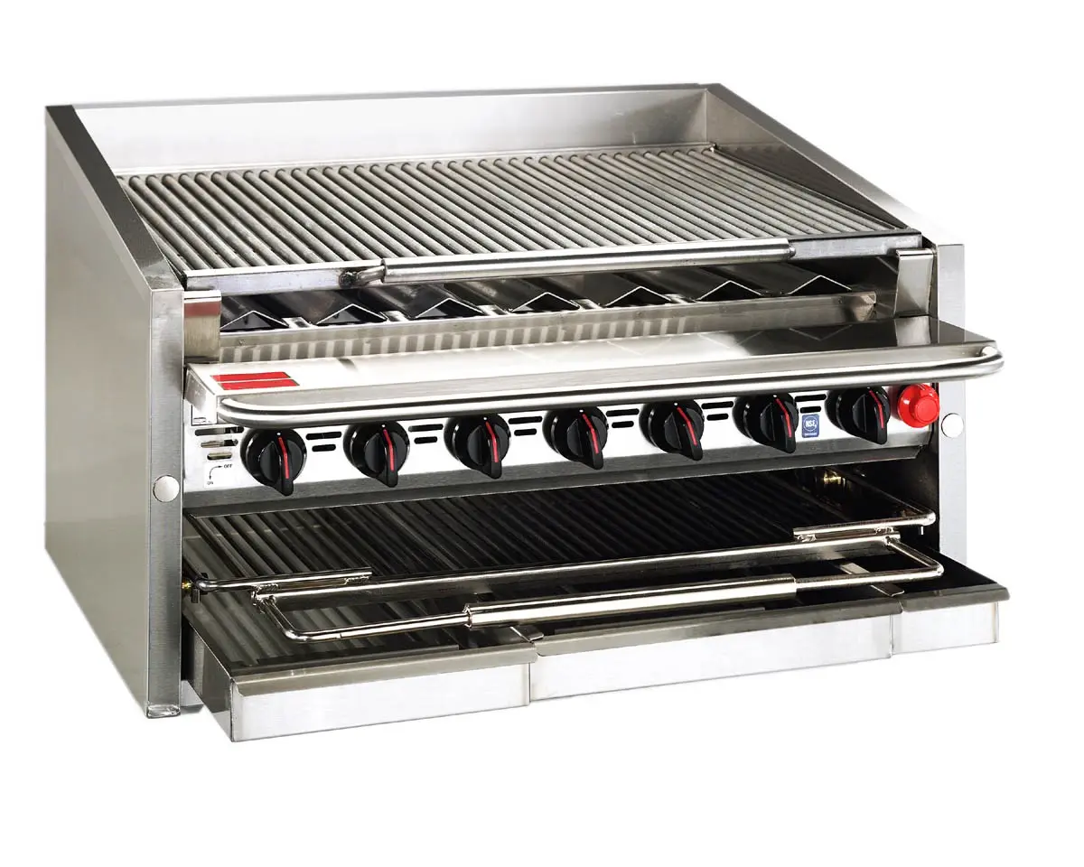 Magikitch'n CM-RMB-660CR 60" Countertop Radiant Gas Charbroiler w/ 6 ...