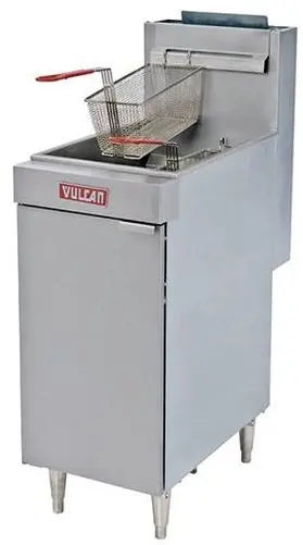 Vulcan LG400 45-50 lb. Freestanding Gas Fryer - Millivolt - LP