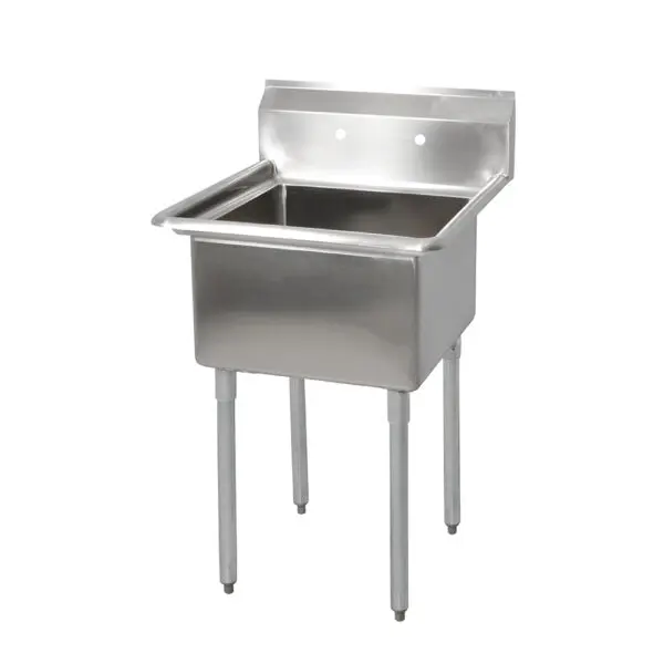 John Boos E1S8-1824-14-X E-Series 1 Compartment Sink 18" x 18" x 14" Bowl