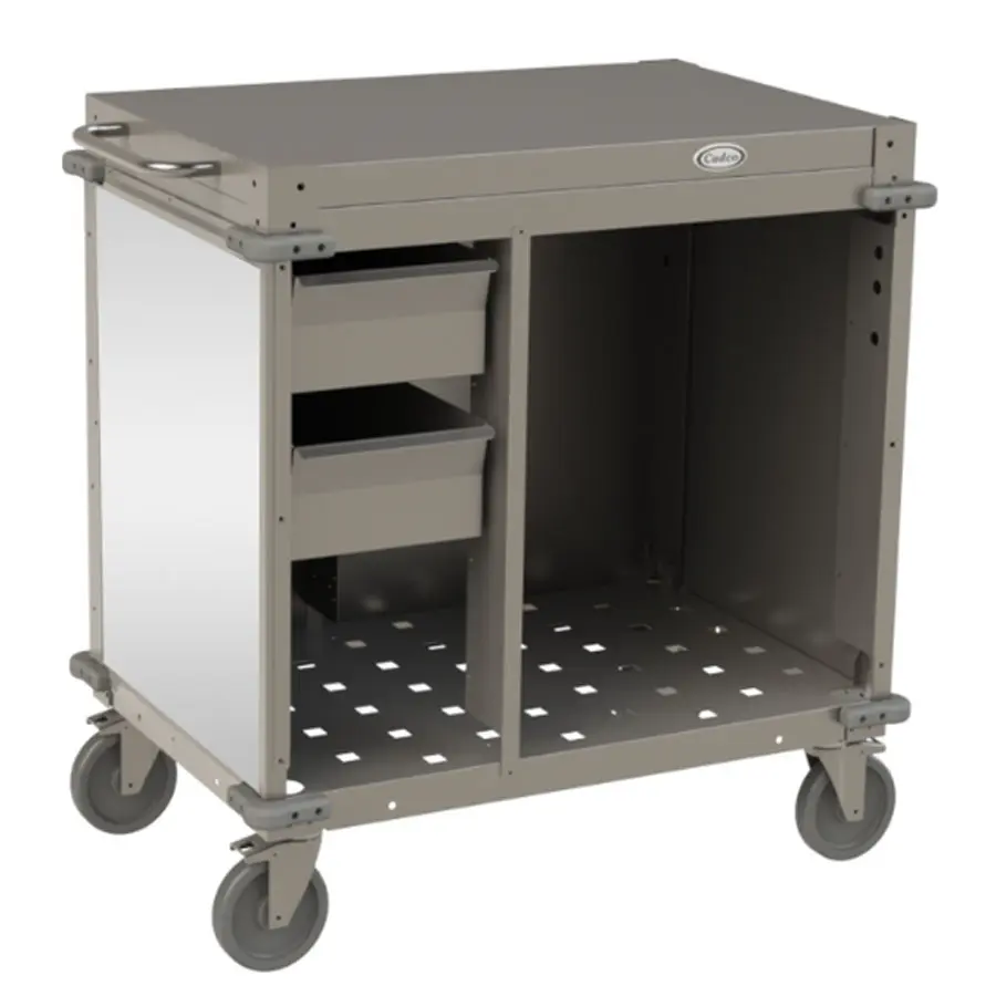 Cadco CBC-SDCX-LST Open Cabinet Base Small Stainless Mobile Demo ...