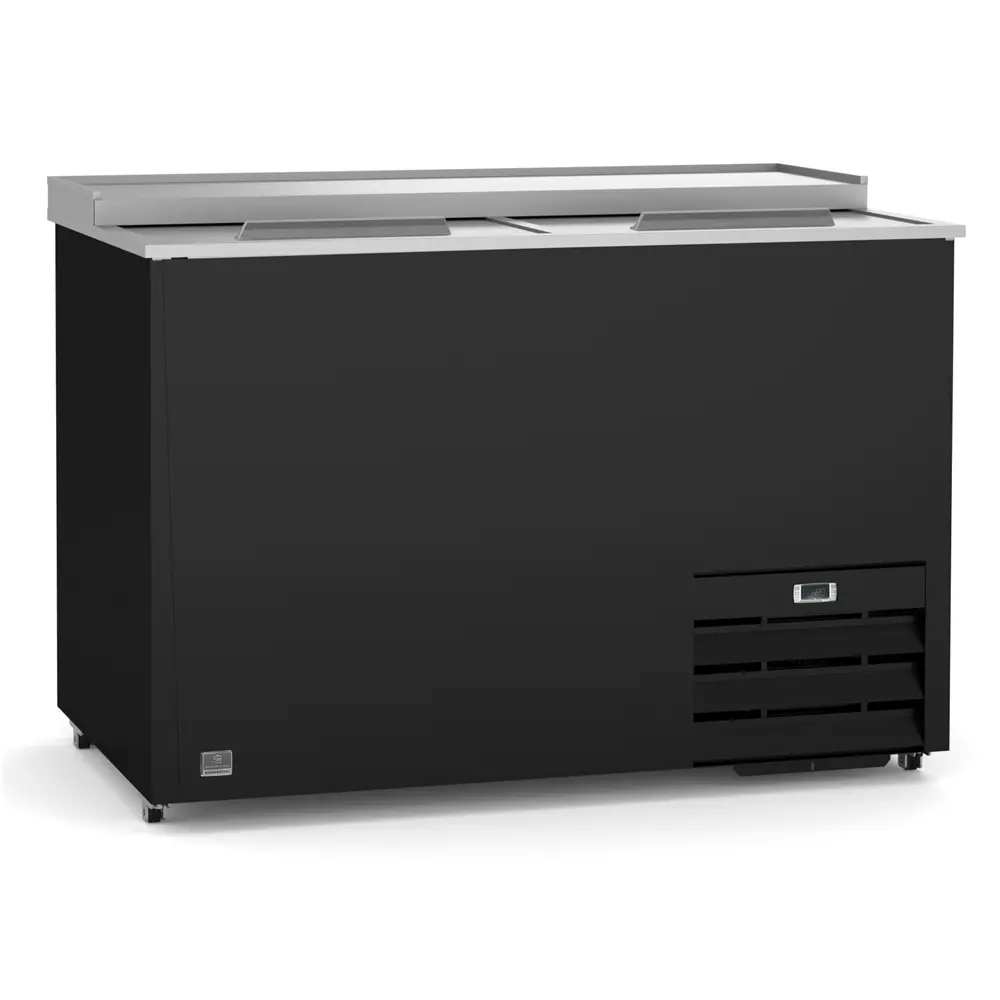 Kelvinator KCHBC50 50" Slide Top Lid Bottle Cooler w/ Black Vinyl Exterior