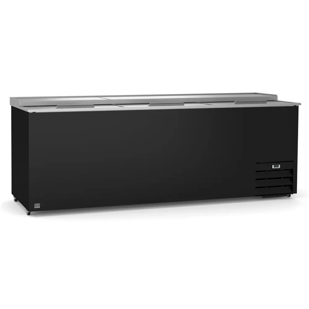 Kelvinator KCHBC95 95" Slide Top Lid Bottle Cooler w/ Black Vinyl Exterior