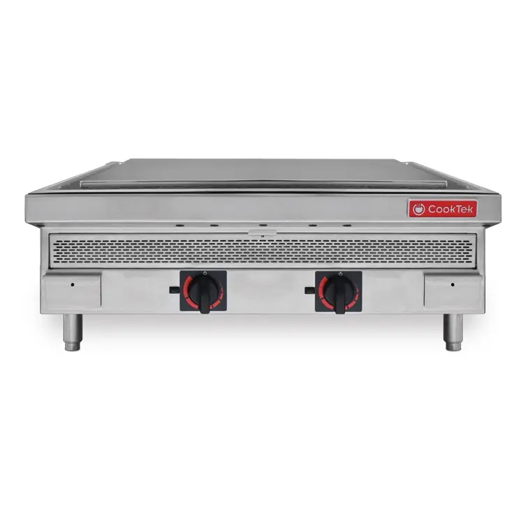 CookTek 680201 36" Induction Plancha With Half Grooved Chrome Griddle Plate