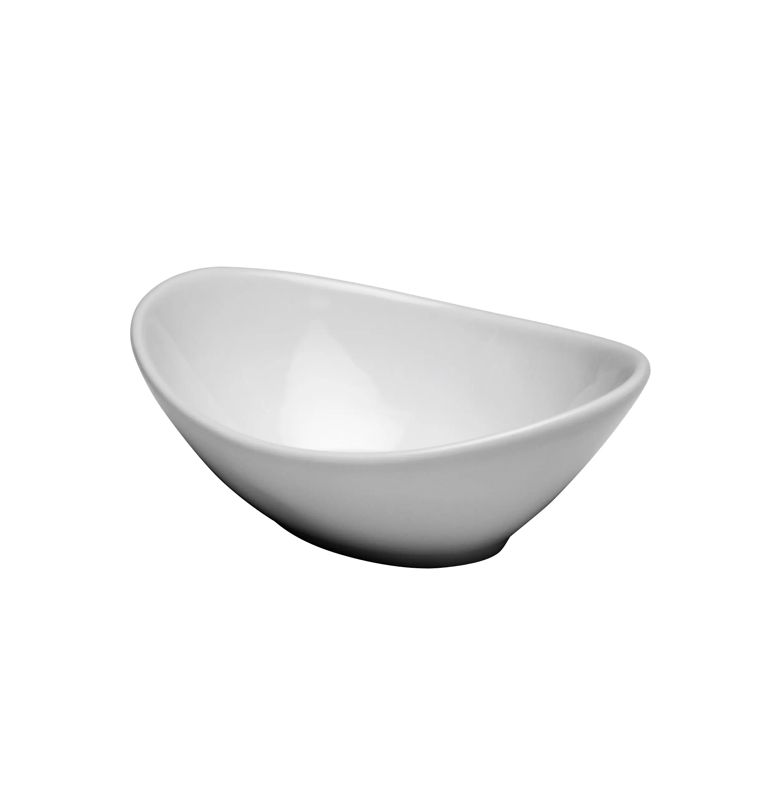 Oneida F8010000756 Buffalo Bright White 17 oz Porcelain Oval Bowl - 3 Doz