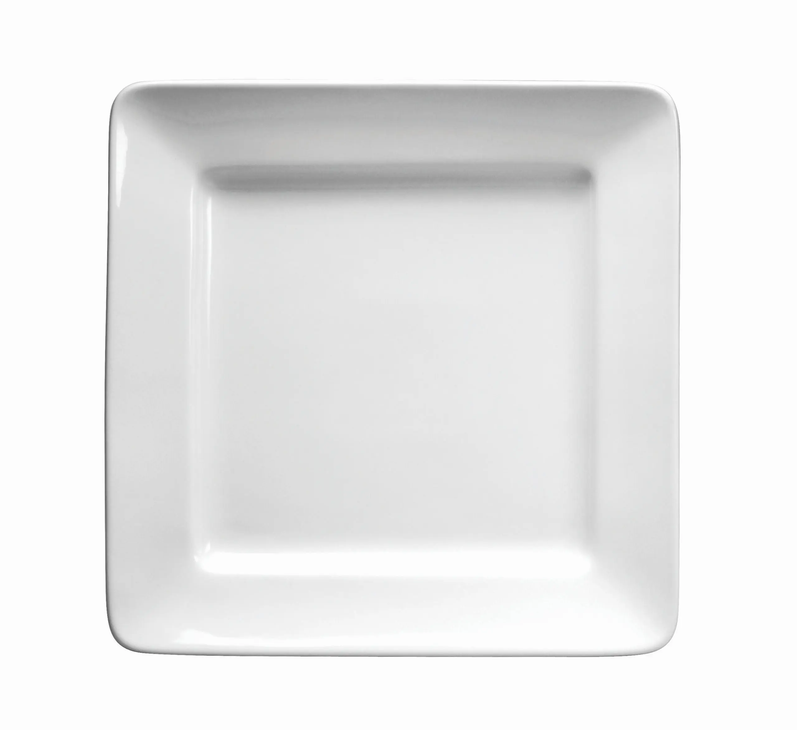 Oneida F8010000139S Buffalo Bright White 9" Porcelain Square Plate - 2 Doz